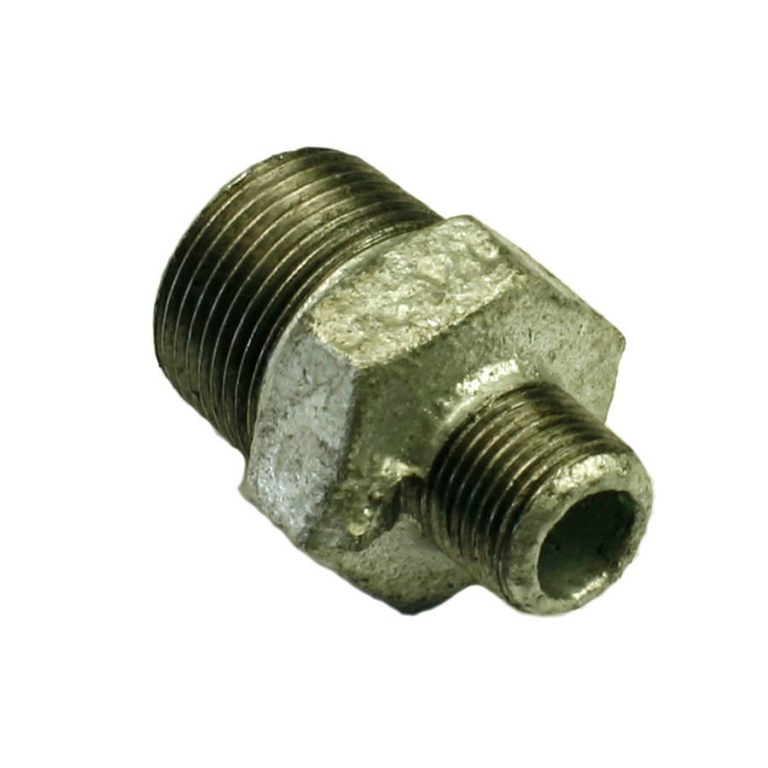 Galvanised Malleable Hexagon Reducing Nipple – Bilba Group